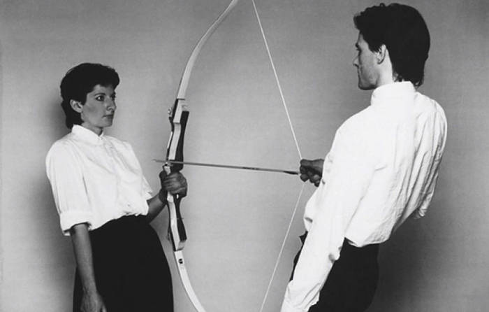 Performance Art: Marina Abramović & Ulay - The Other: Rest Energy (1980 ...